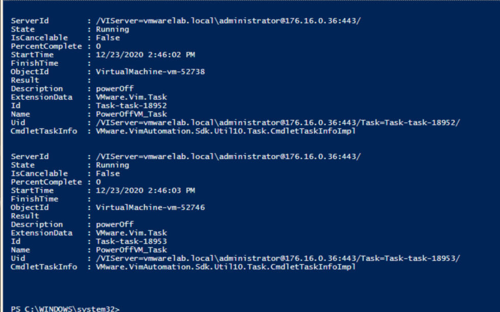 Tip Powercli Shutdown All The Vms In A Folder Vdoppler 4139